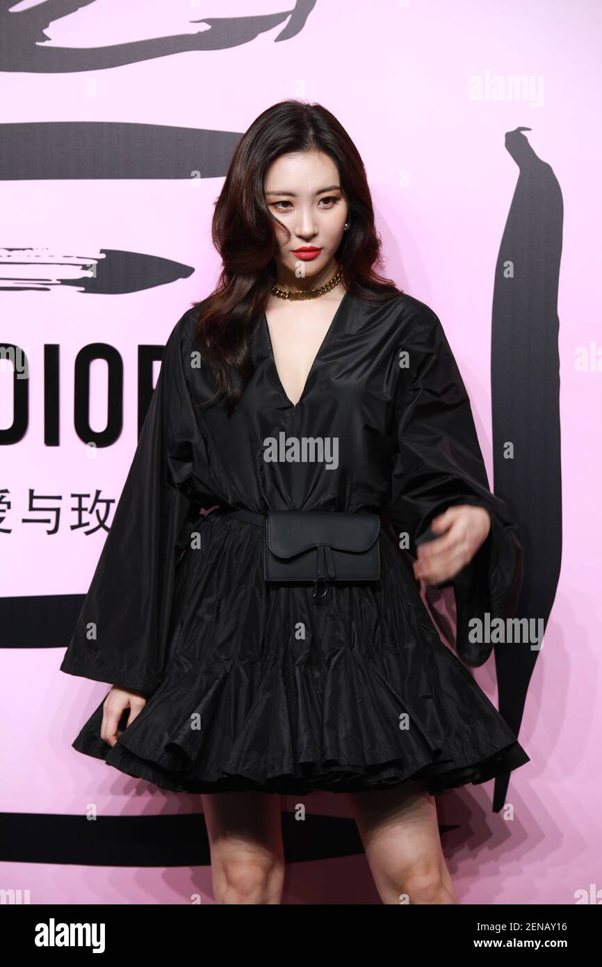 South Korean singer Lee Sun-mi, also known as Sunmi, poses on the red ...