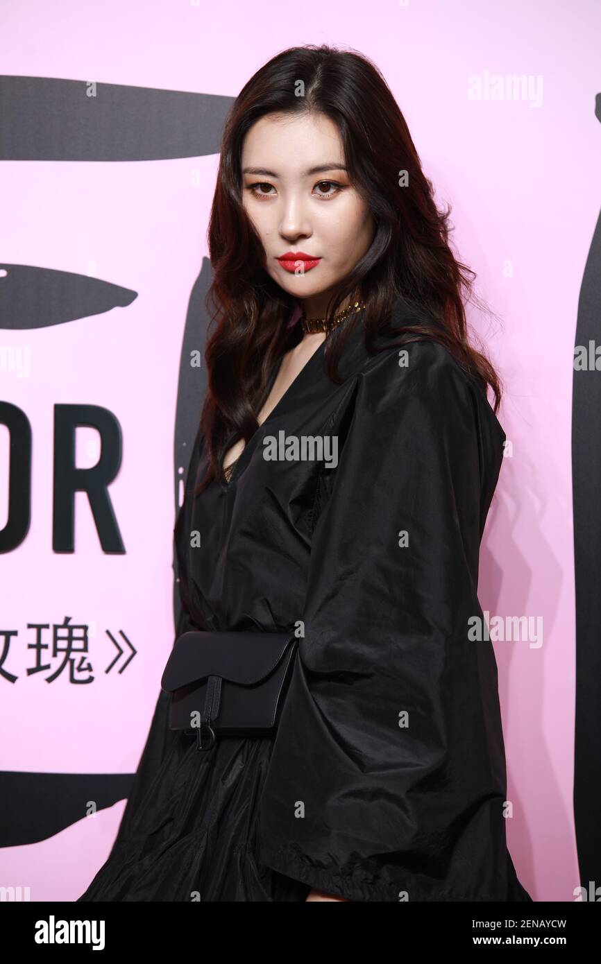 South Korean singer Lee Sun-mi, also known as Sunmi, poses on the red ...