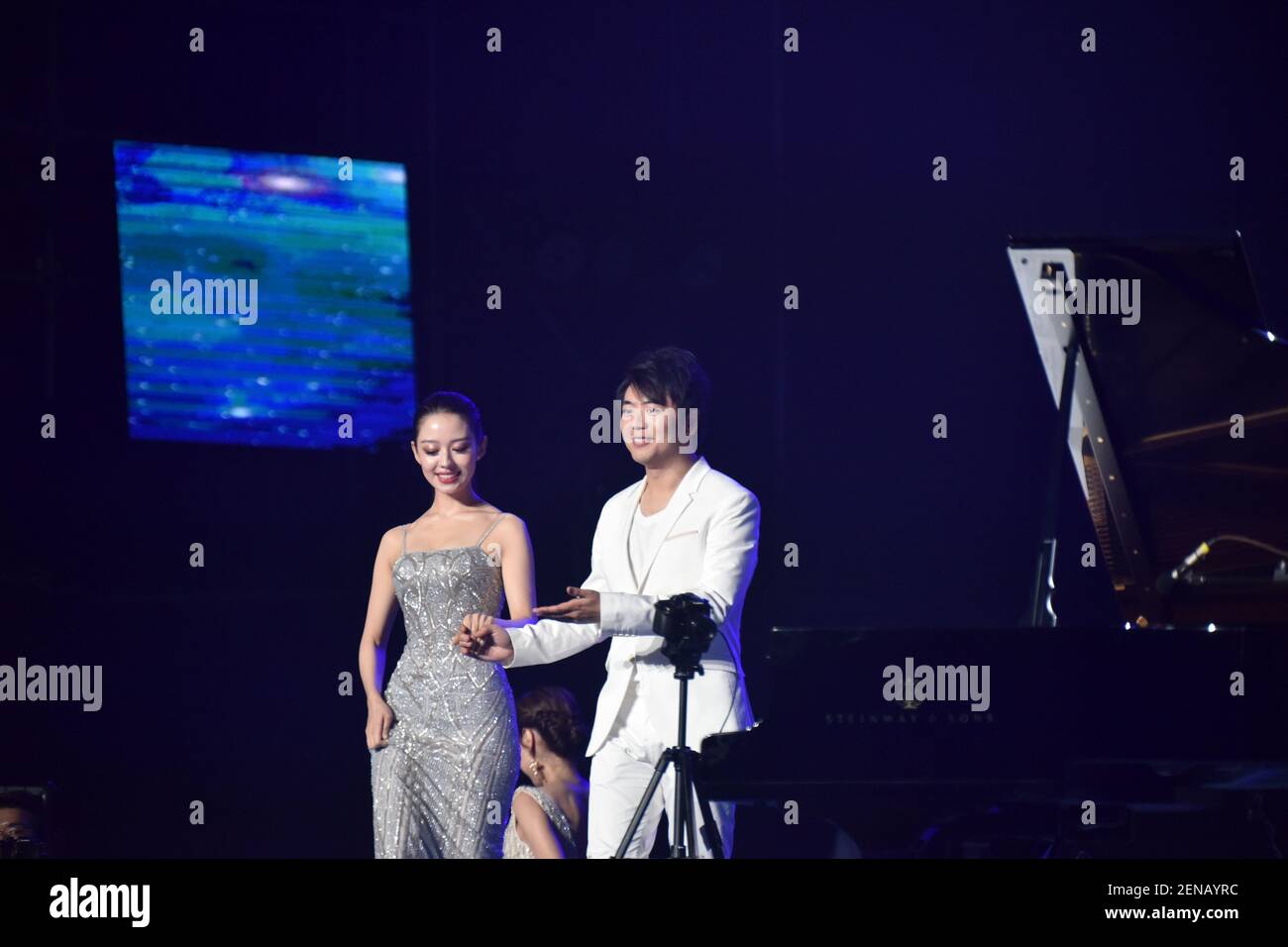 Chinese pianist Lang Lang and his wife Gina Alice Redlinger perform ...