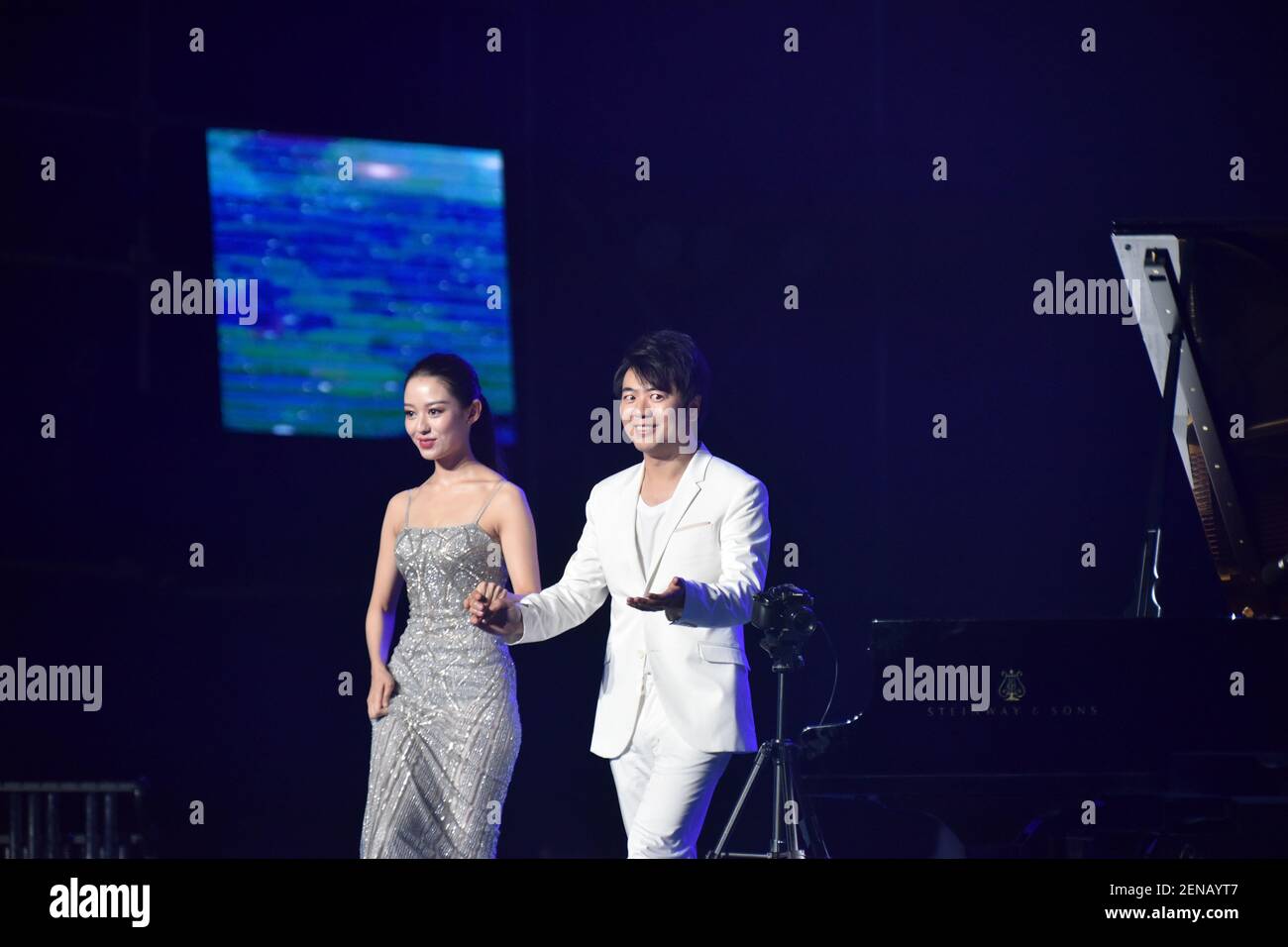 Chinese pianist Lang Lang and his wife Gina Alice Redlinger perform ...