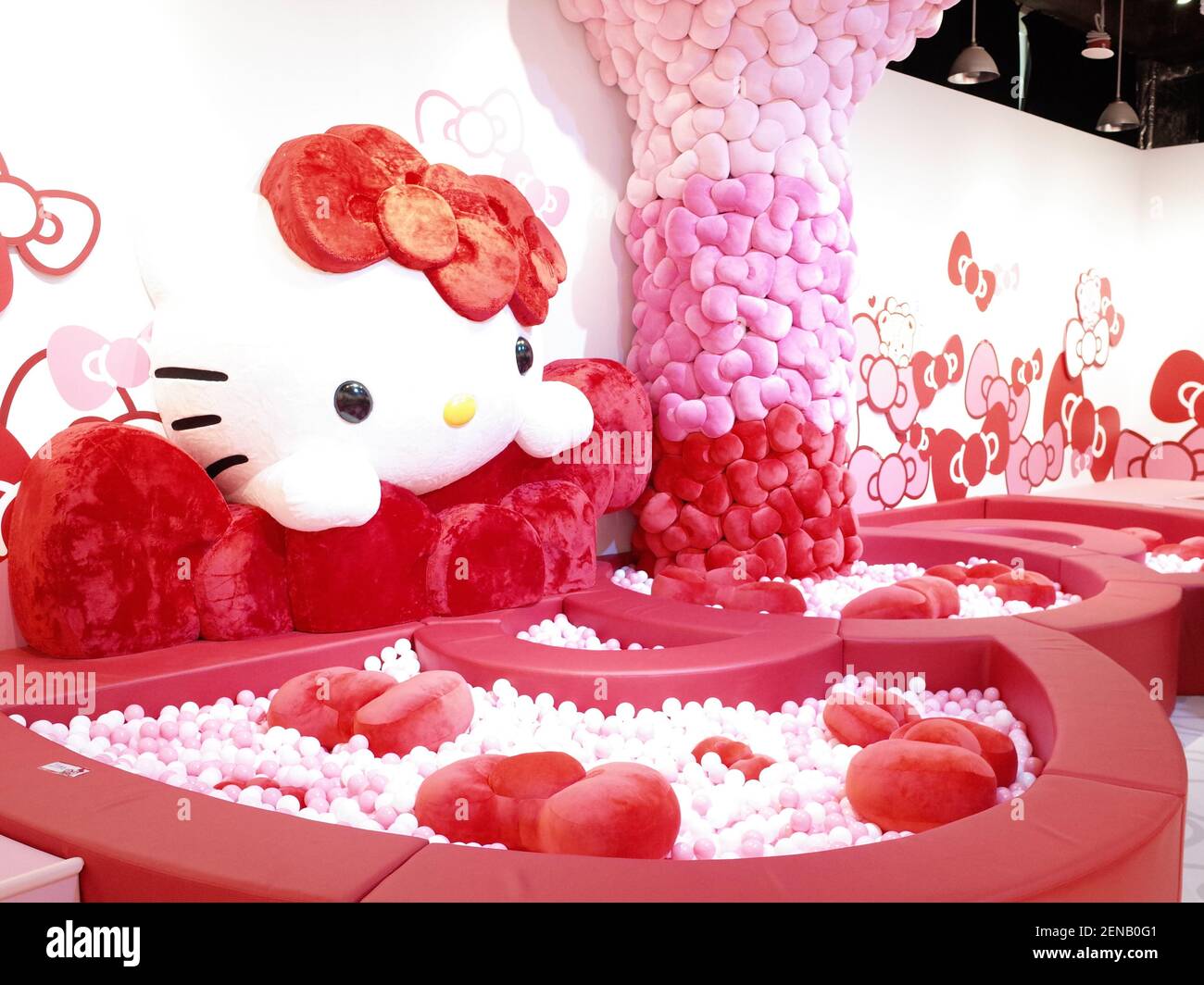 Interior view of the "GEG Presents: Hello Kitty Hello Again" special 45th anniversary exhibition ...