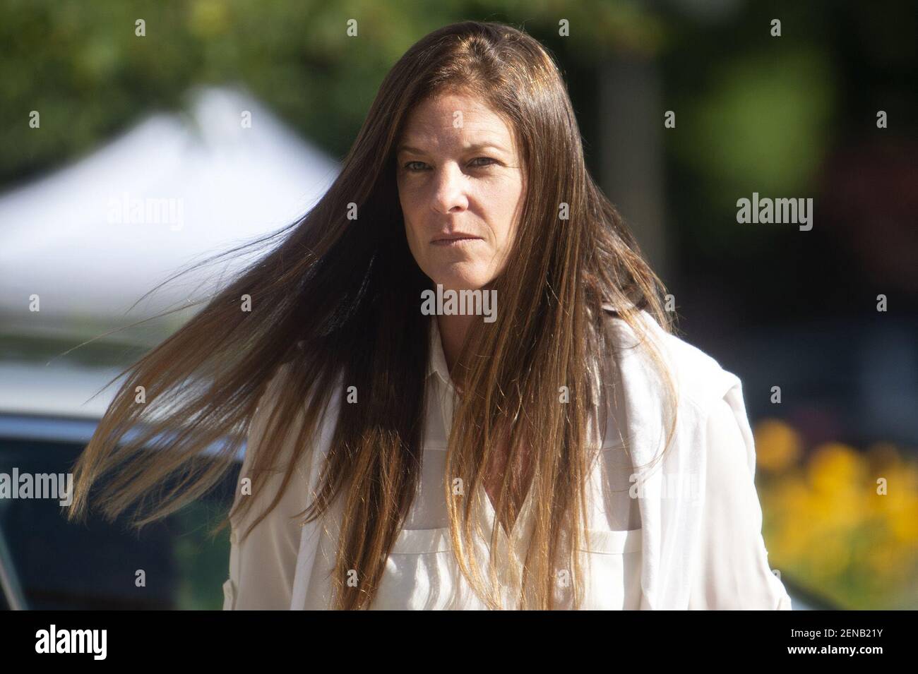 Michelle Troconis enters Superior Court in Stamford ahead of a June ...