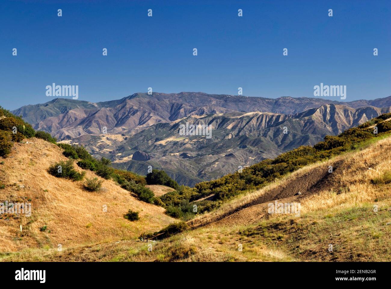 San Rafael Mountains, view from East Camino Cielo Road in Santa Ynez ...