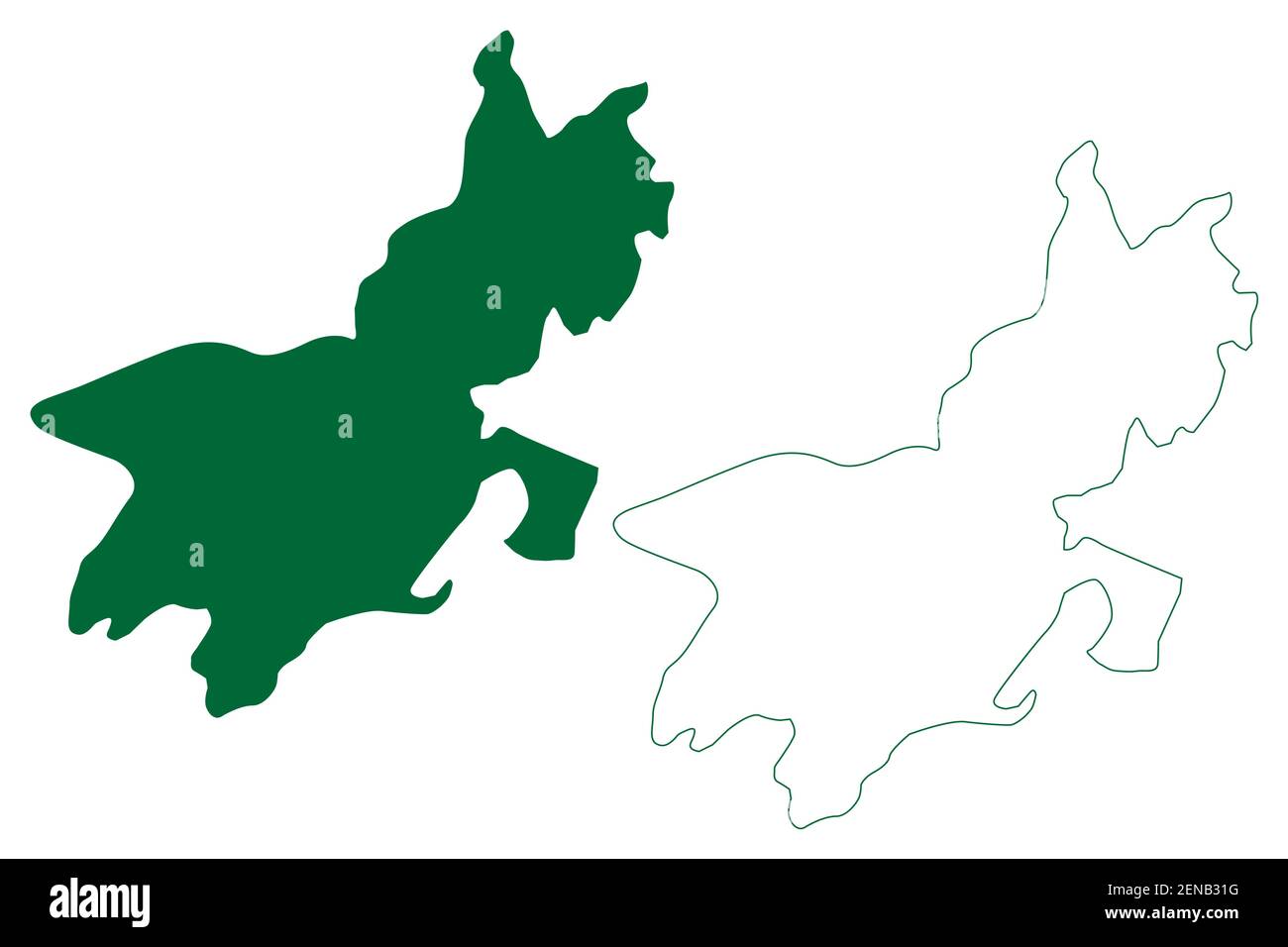 Kamrup district (Assam State, Republic of India) map vector ...