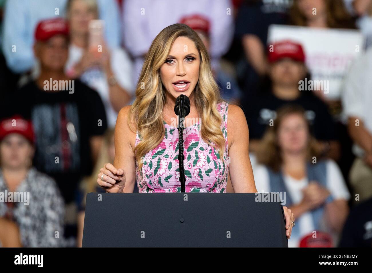Lara Trump speaking at President Donald Trump’s Make America Great ...