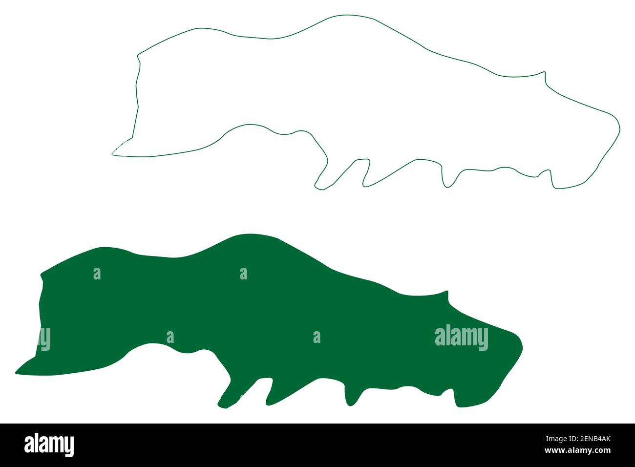 Goalpara district (Assam State, Republic of India) map vector ...
