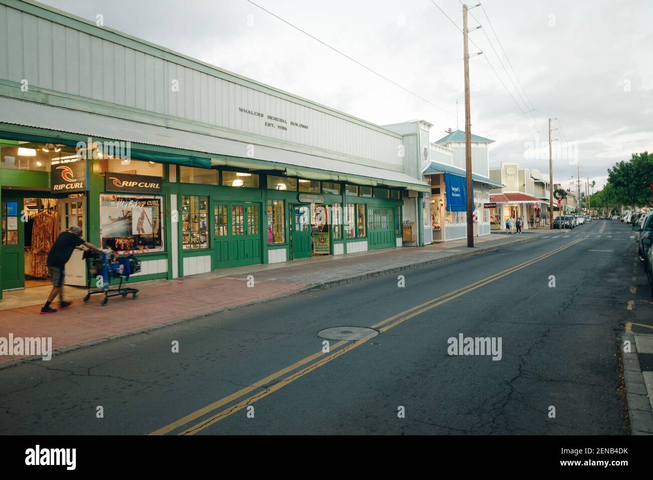 LAHAINA, HI - dec 2020: Old Lahaina storefronts on the Lahaina, Maui ...