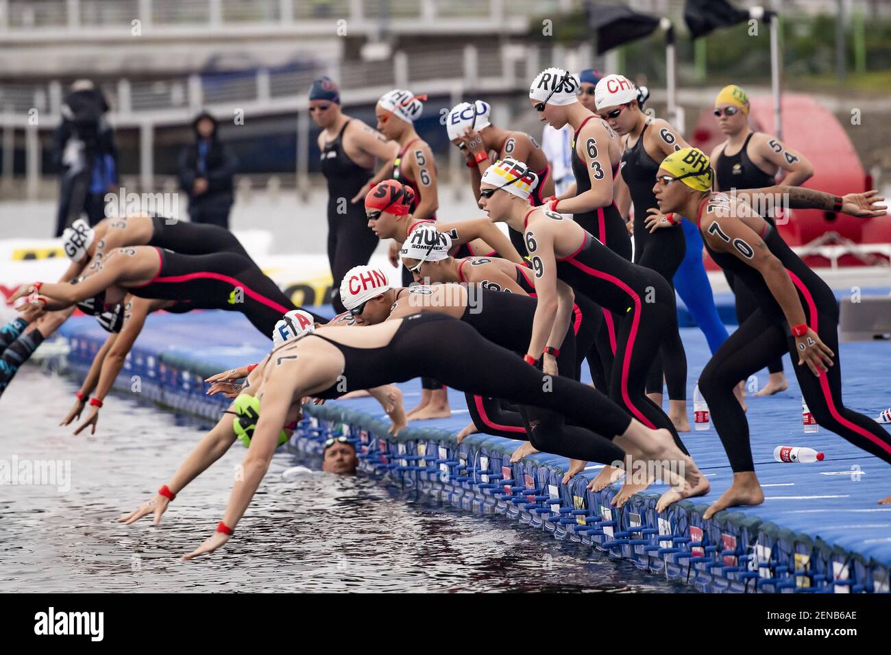 Start Yeosu South Korea 19/07/2019 Open Water Women's 25KM 18th FINA ...
