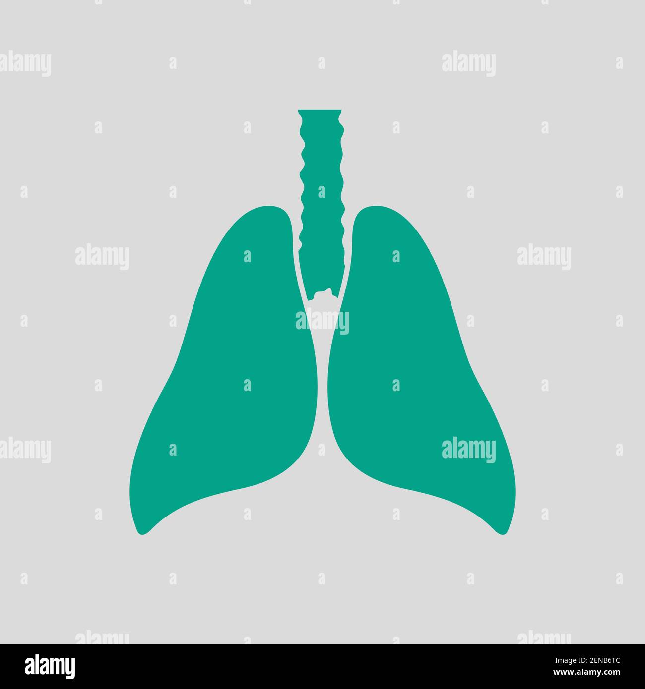 Human Lungs Icon. Green on Gray Background. Vector Illustration Stock ...