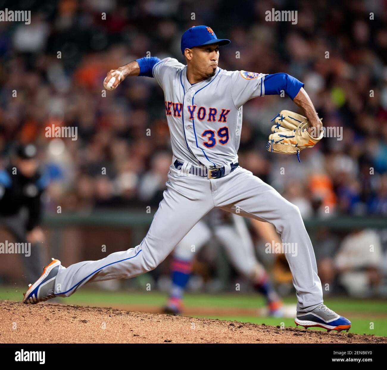 July 18, 2019: New York Mets relief pitcher Edwin Diaz (39) throws ...
