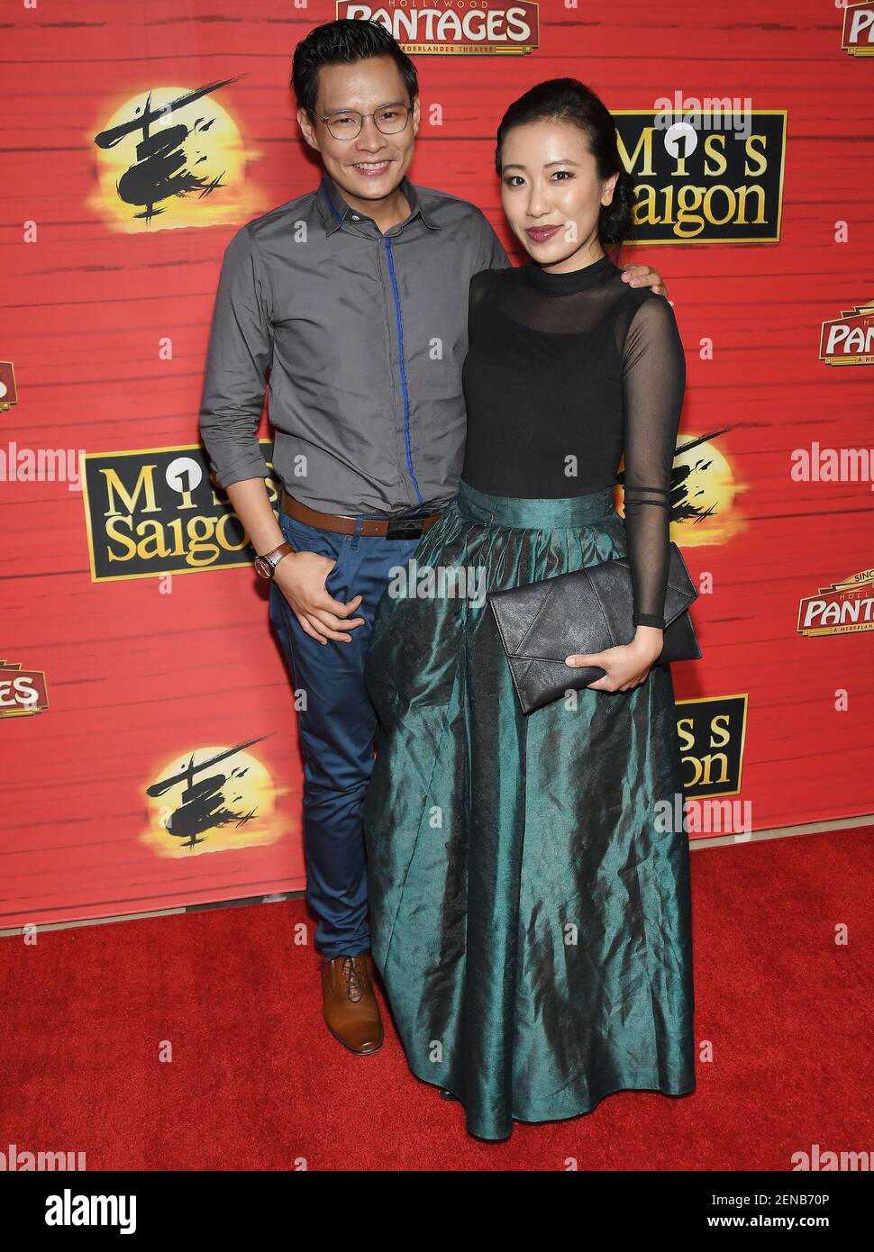L R Jaime Barcelon And Grace Yoo At The Opening Night Of The Us National Tour Of Miss Saigon