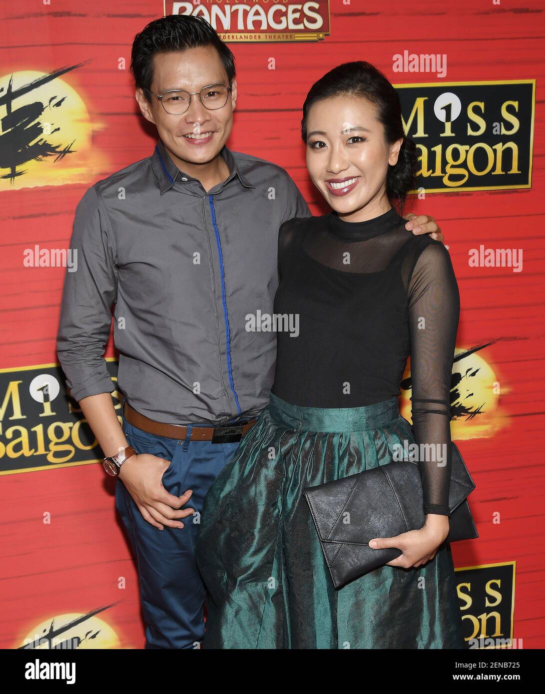 (L-R) Jaime Barcelon and Grace Yoo at the Opening Night of the U.S. National Tour of MISS SAIGON ...
