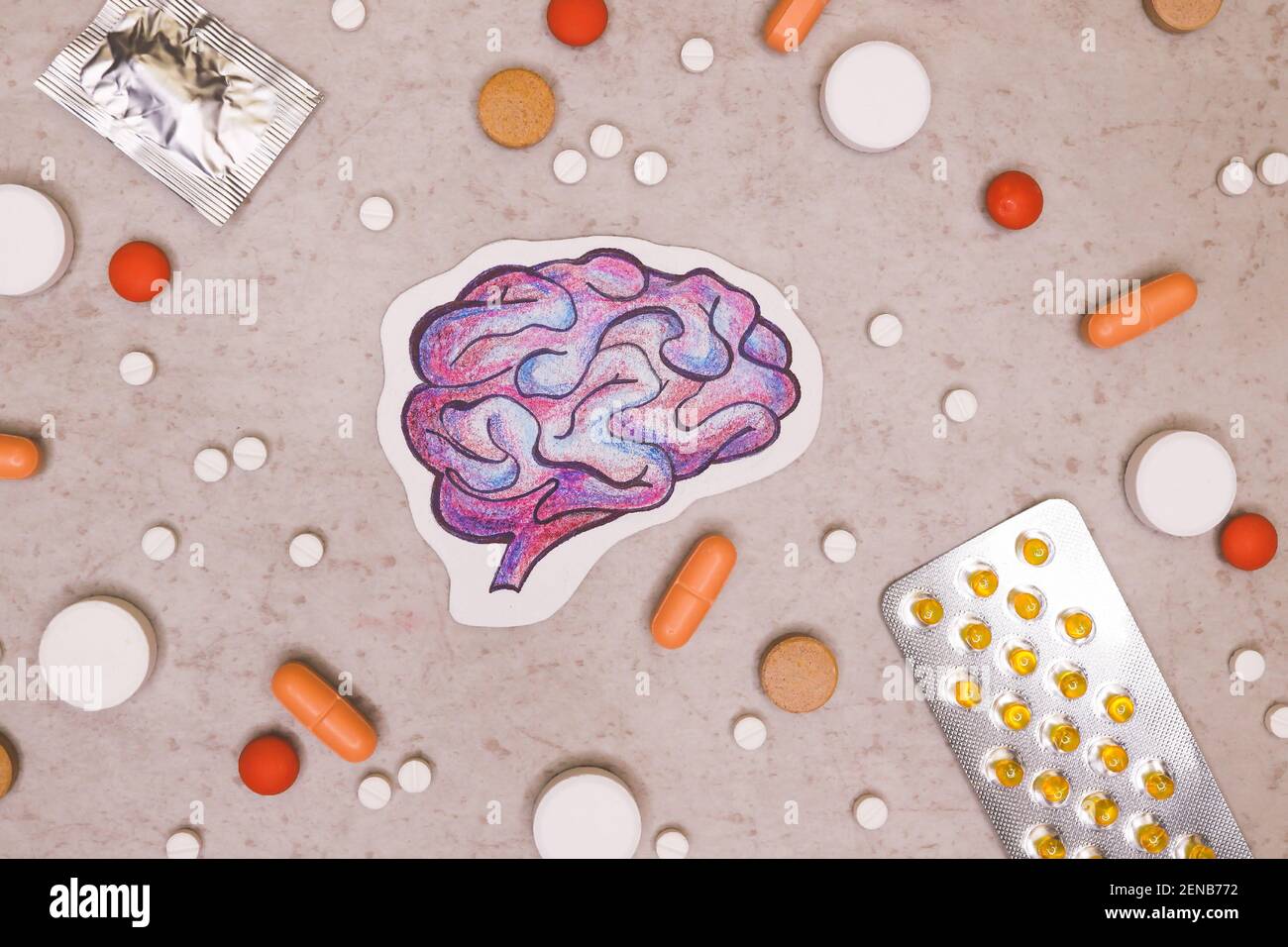 Treatment and prevention brain diseases with variety of pills ...