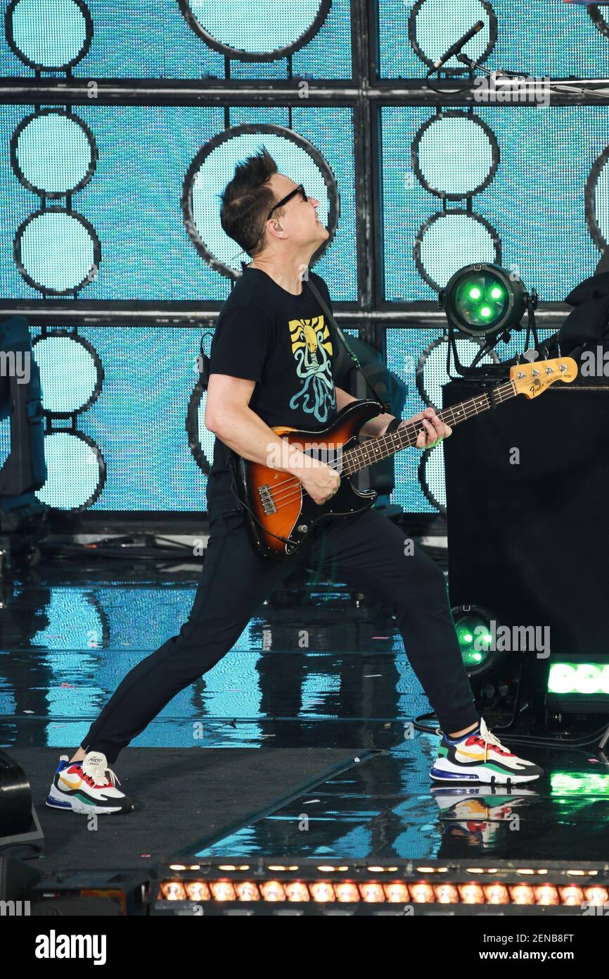 Mark Hoppus of Blink 182 perform as part of “Good Morning America’s ...