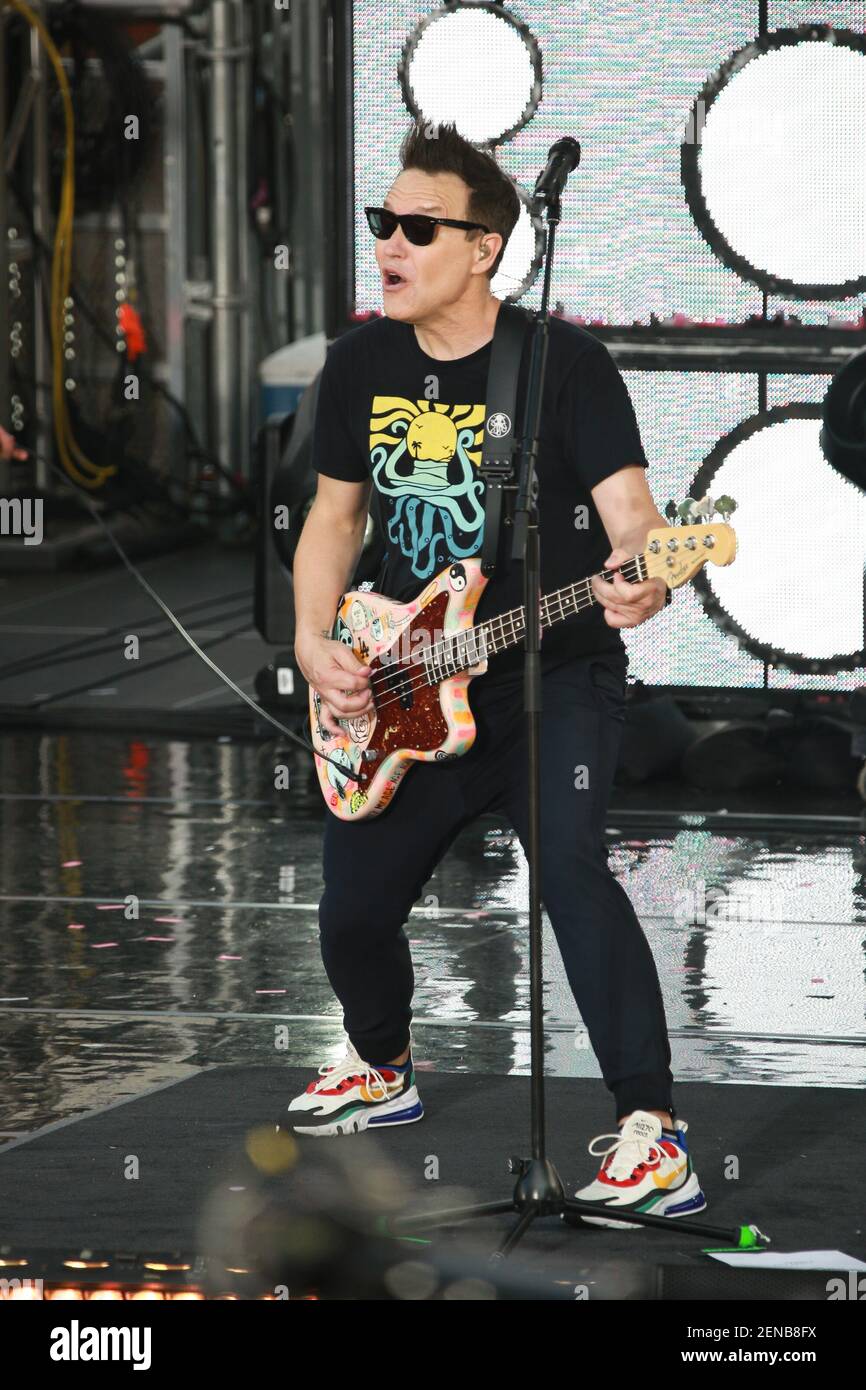 Mark Hoppus of Blink 182 perform as part of “Good Morning America’s ...