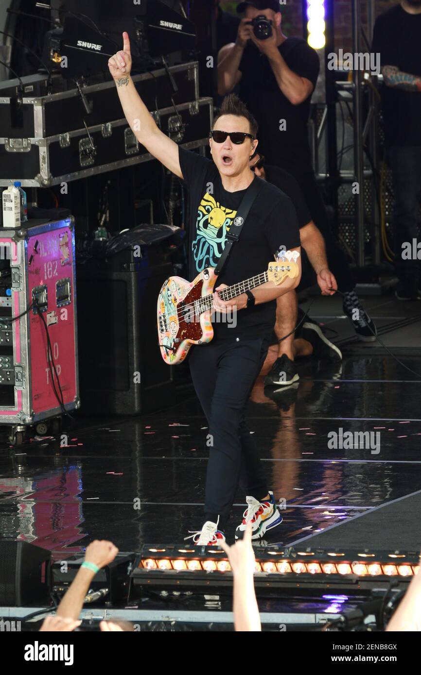Mark Hoppus of Blink 182 perform as part of “Good Morning America’s ...