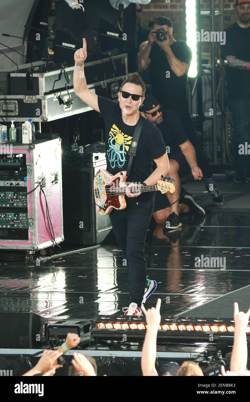Mark Hoppus of Blink 182 perform as part of “Good Morning America’s ...
