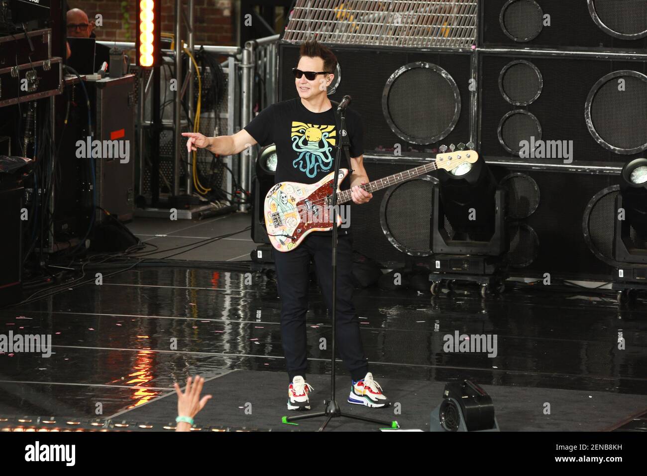Mark Hoppus of Blink 182 perform as part of “Good Morning America’s ...