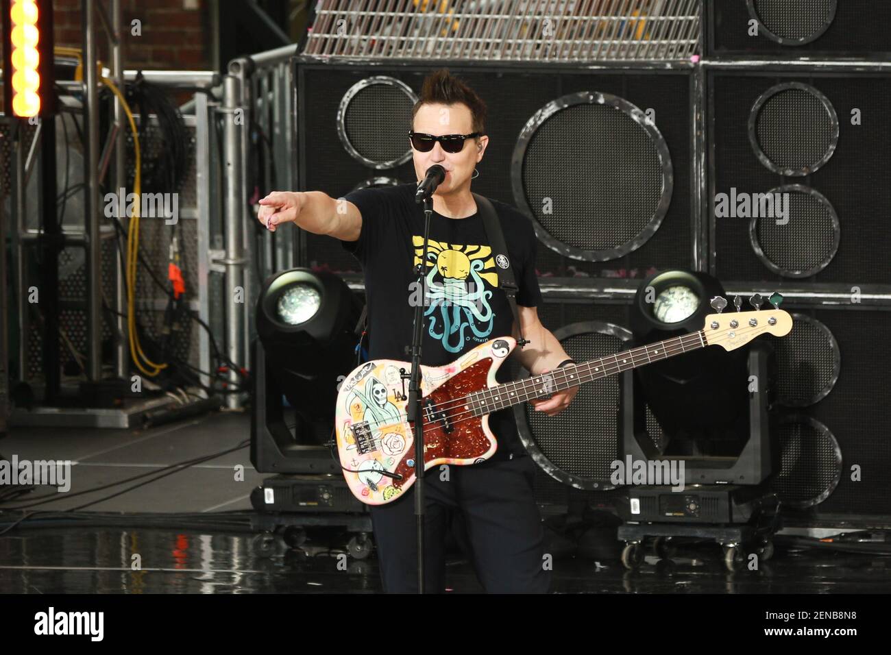 Mark Hoppus of Blink 182 perform as part of “Good Morning America’s ...