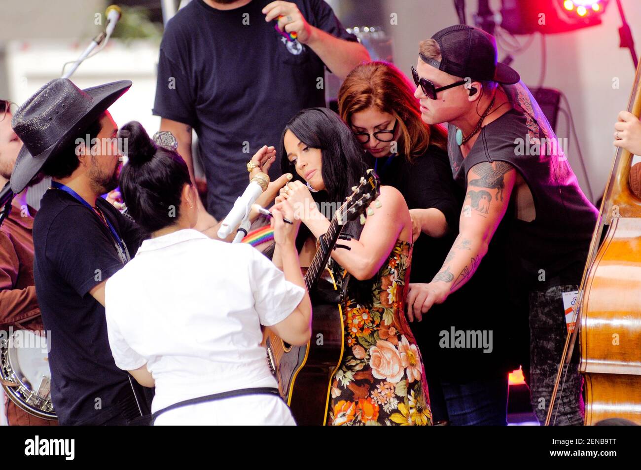 American singer and songwriter, Kacey Musgraves' team gets her prepared ...