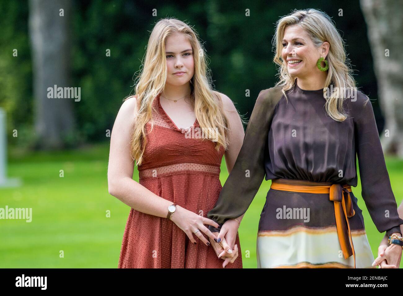 Queen Maxima and princess Amalia during the annual summer photo session ...