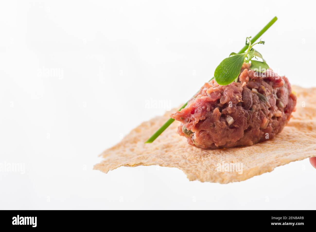 Beef tartare. Made in a traditional way Stock Photo - Alamy