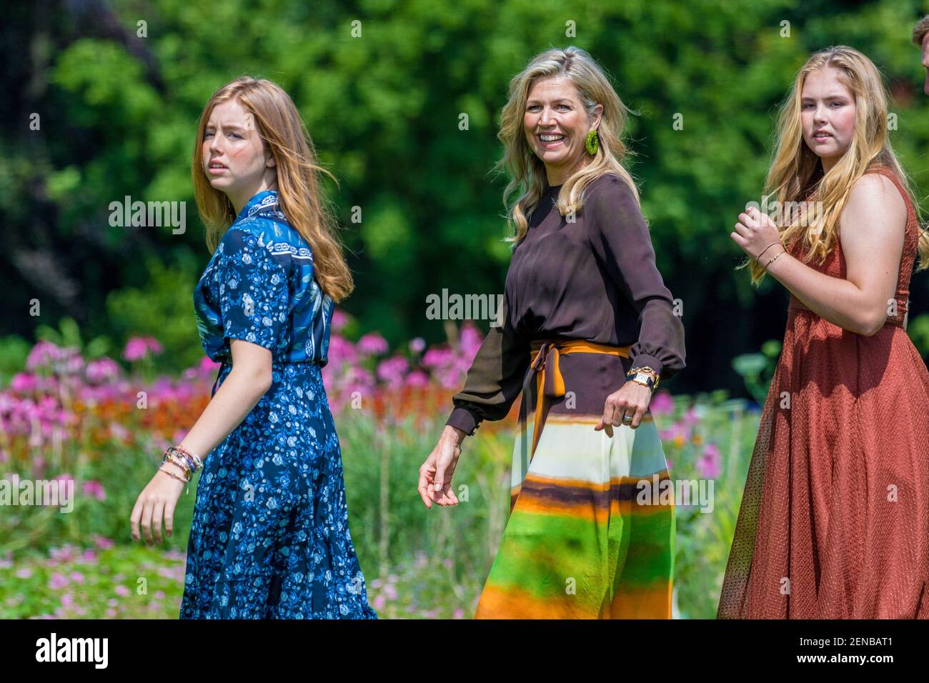 Queen Maxima with daughters Princess Amalia and Princess Alexia during ...