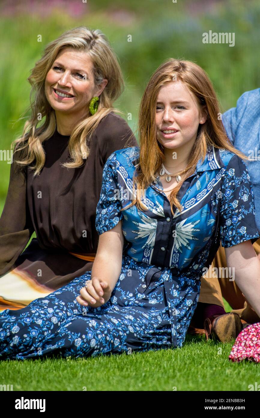 Queen Maxima and princess Alexia during the annual summer photo session ...