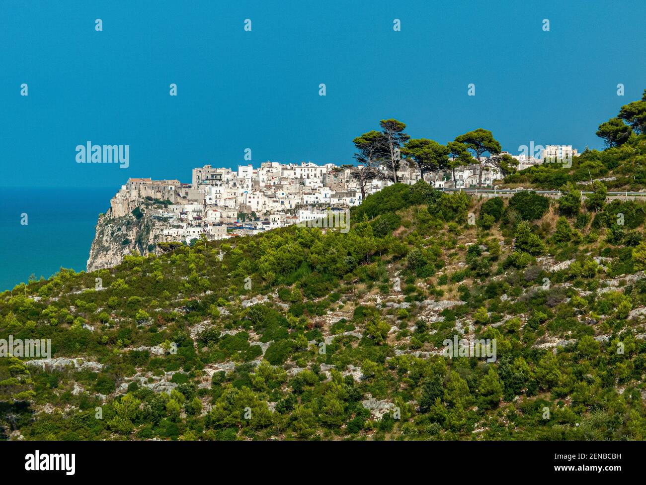 Promontory of the Gargano, coastal village of Peschici. Province of ...