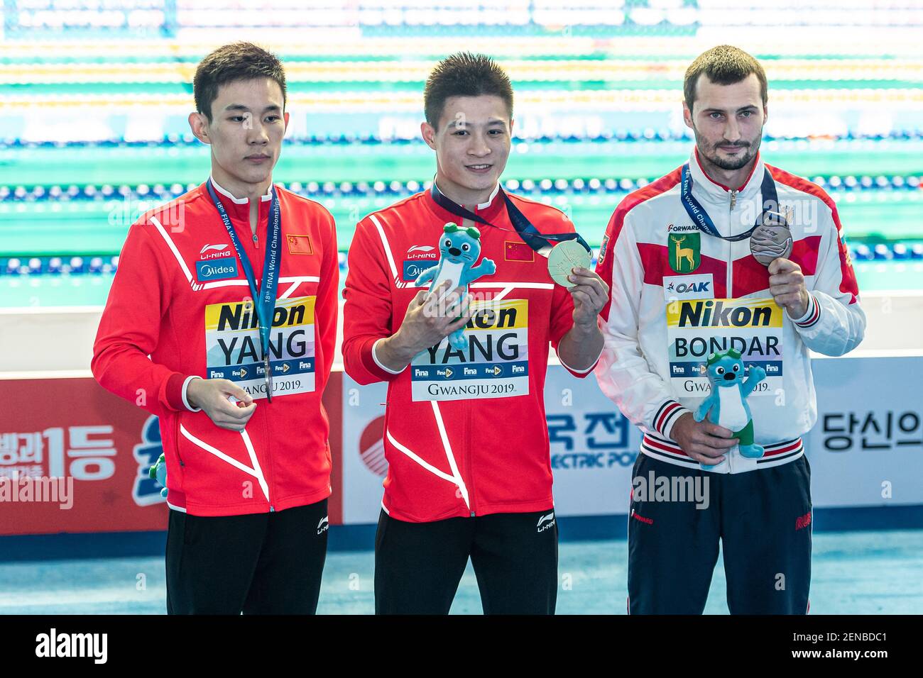 YANG Jian CHN CHINA Gold Medal, YANG Hao CHN CHINA Silver Medal, BONDAR ...