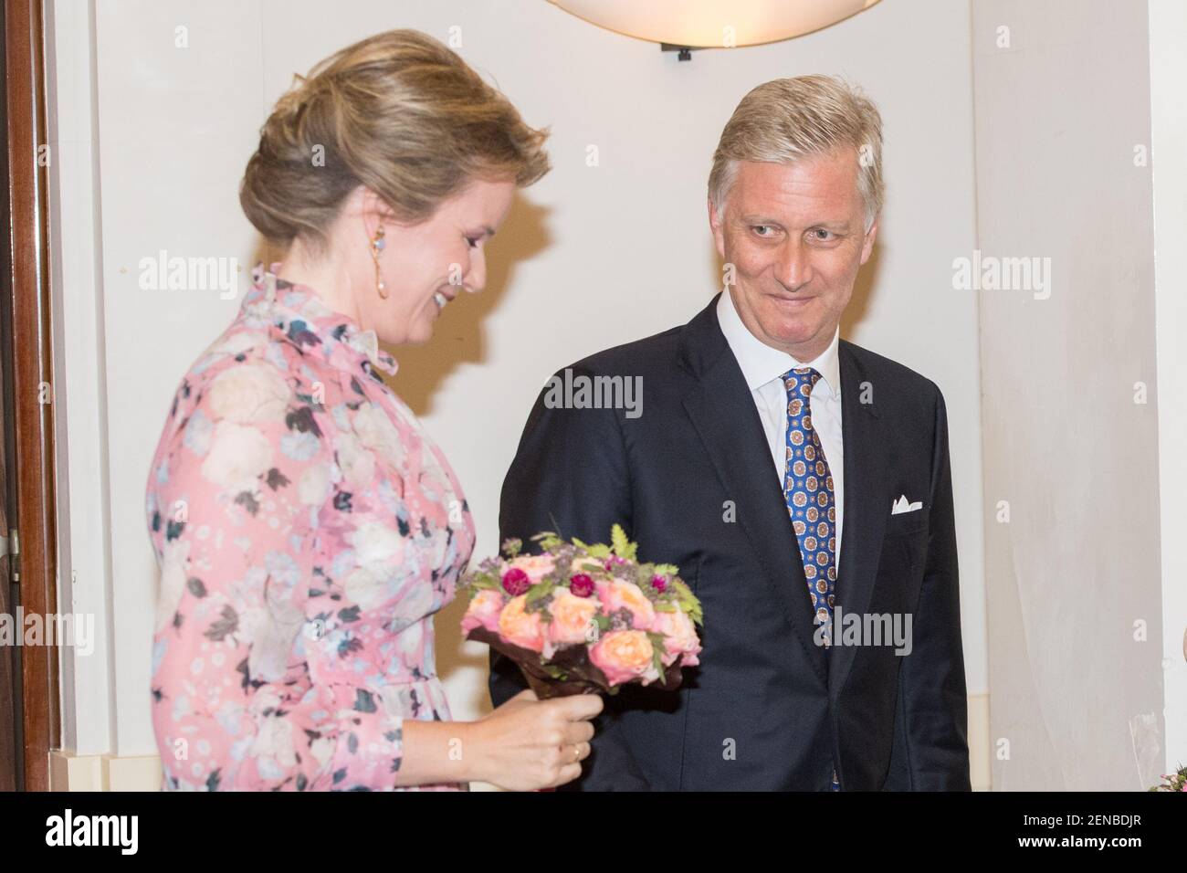 King Philippe, Queen Mathilde during Preludium concert prior to the ...