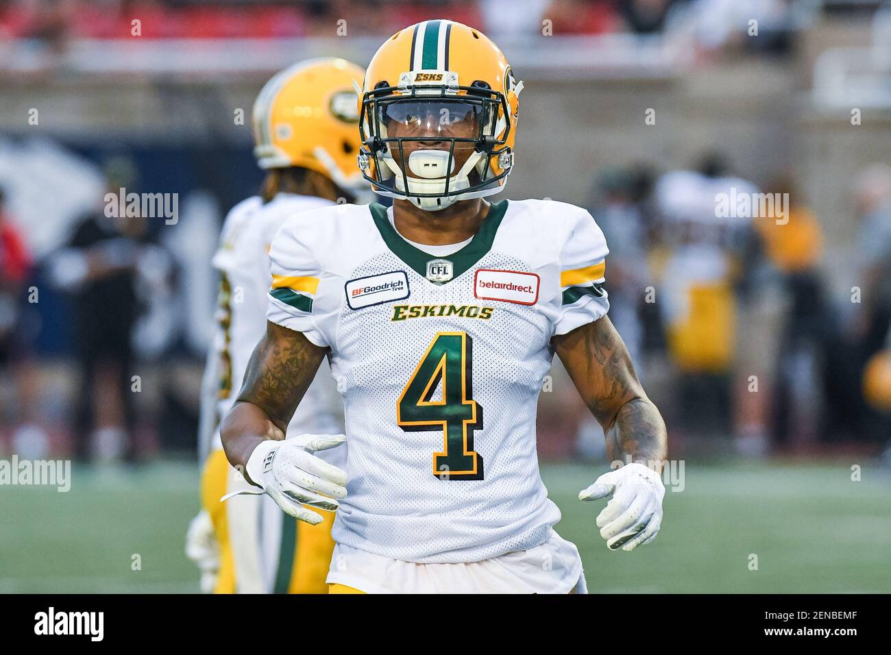 July 20, 2019: Look on Edmonton Eskimos Wide receiver Tevaun Smith (4 ...