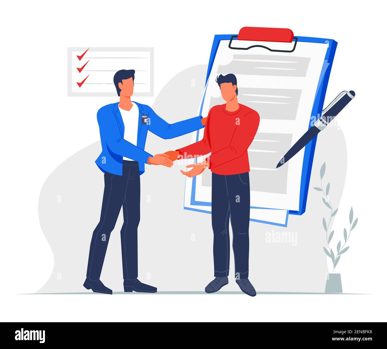 Successful partnership and business people cooperation agreement ...