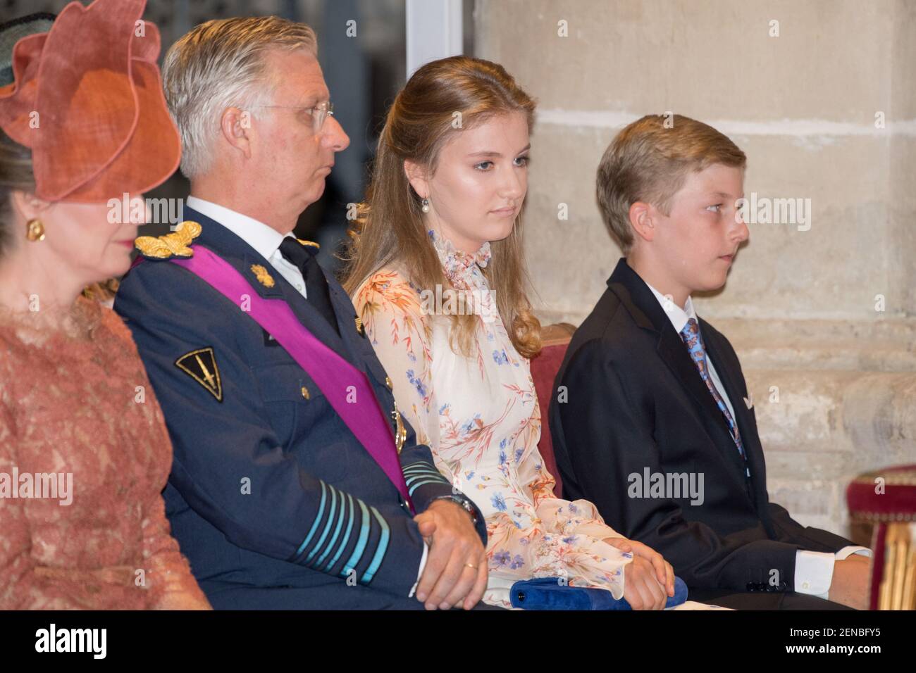 King Philippe and Queen Mathilde with their children Princess Elisabeth ...