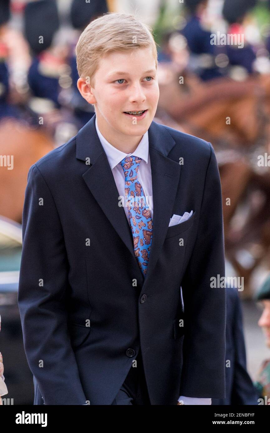 Prince Emmanuel attending Te Deum in Brussels, Belgium, during the ...