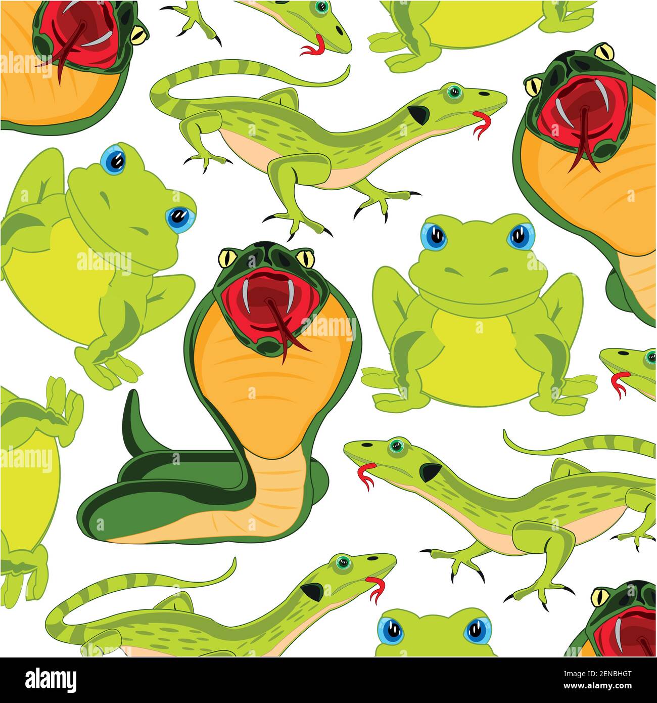 Grovelling animals decorative pattern on white background is insulated ...