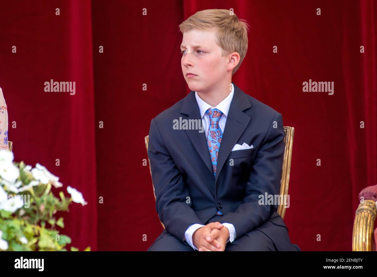 Prince Emmanuel attending Belgian National Day 2019 in Brussels ...
