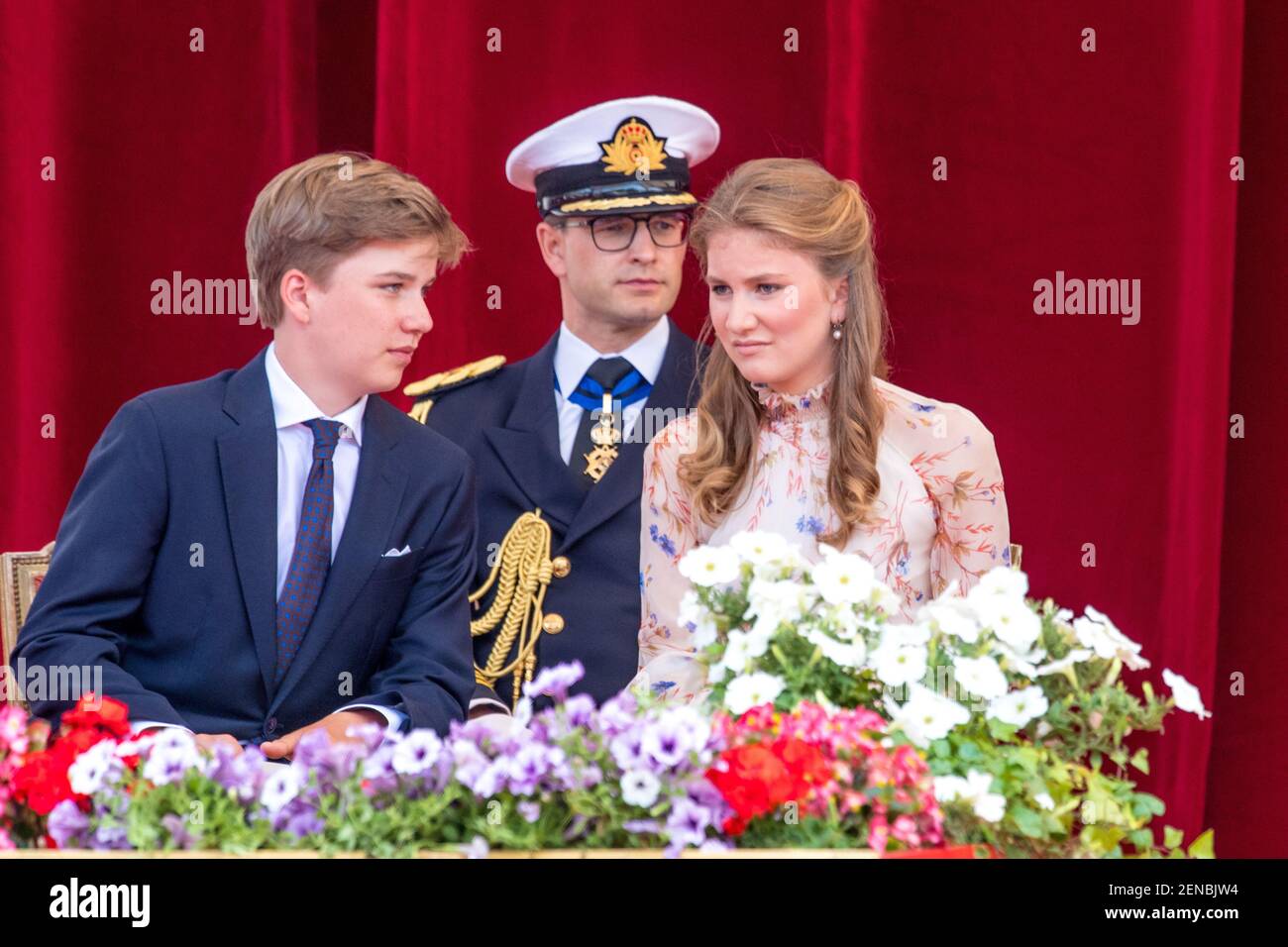 Princess Elisabeth and Prince Gabriel attending Belgian National Day ...