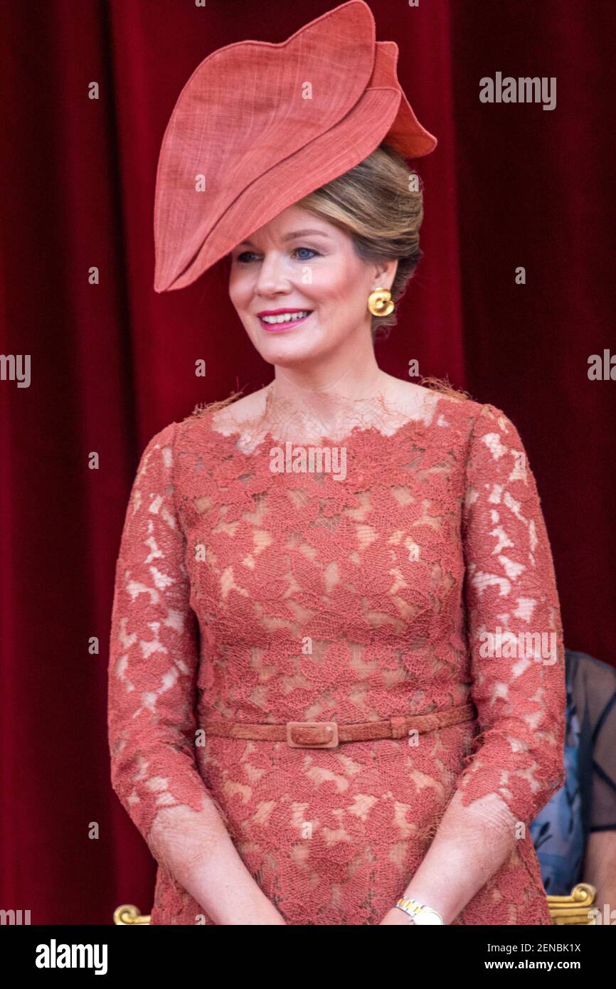 Queen Mathilde attending Belgian National Day 2019 in Brussels, Belgium ...