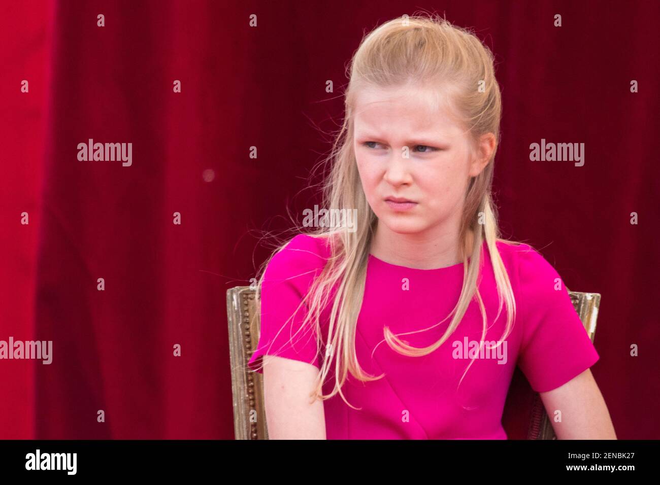 Princess Eleonore attending Belgian National Day 2019 in Brussels ...
