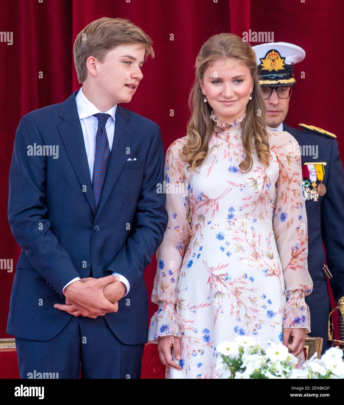 Princess Elisabeth and Prince Gabriel attending Belgian National Day ...