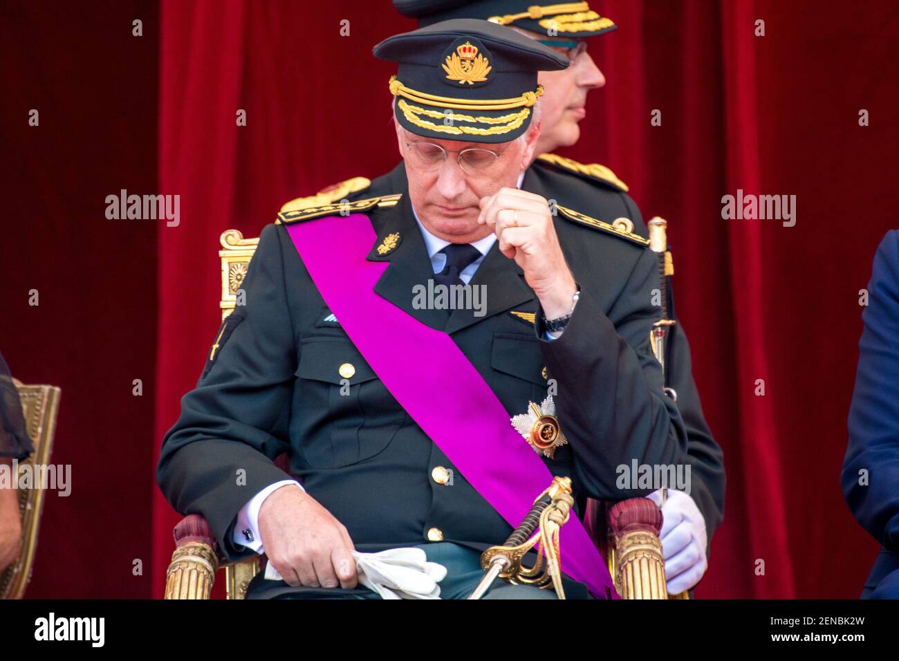 King Philippe attending Belgian National Day 2019 in Brussels, Belgium ...