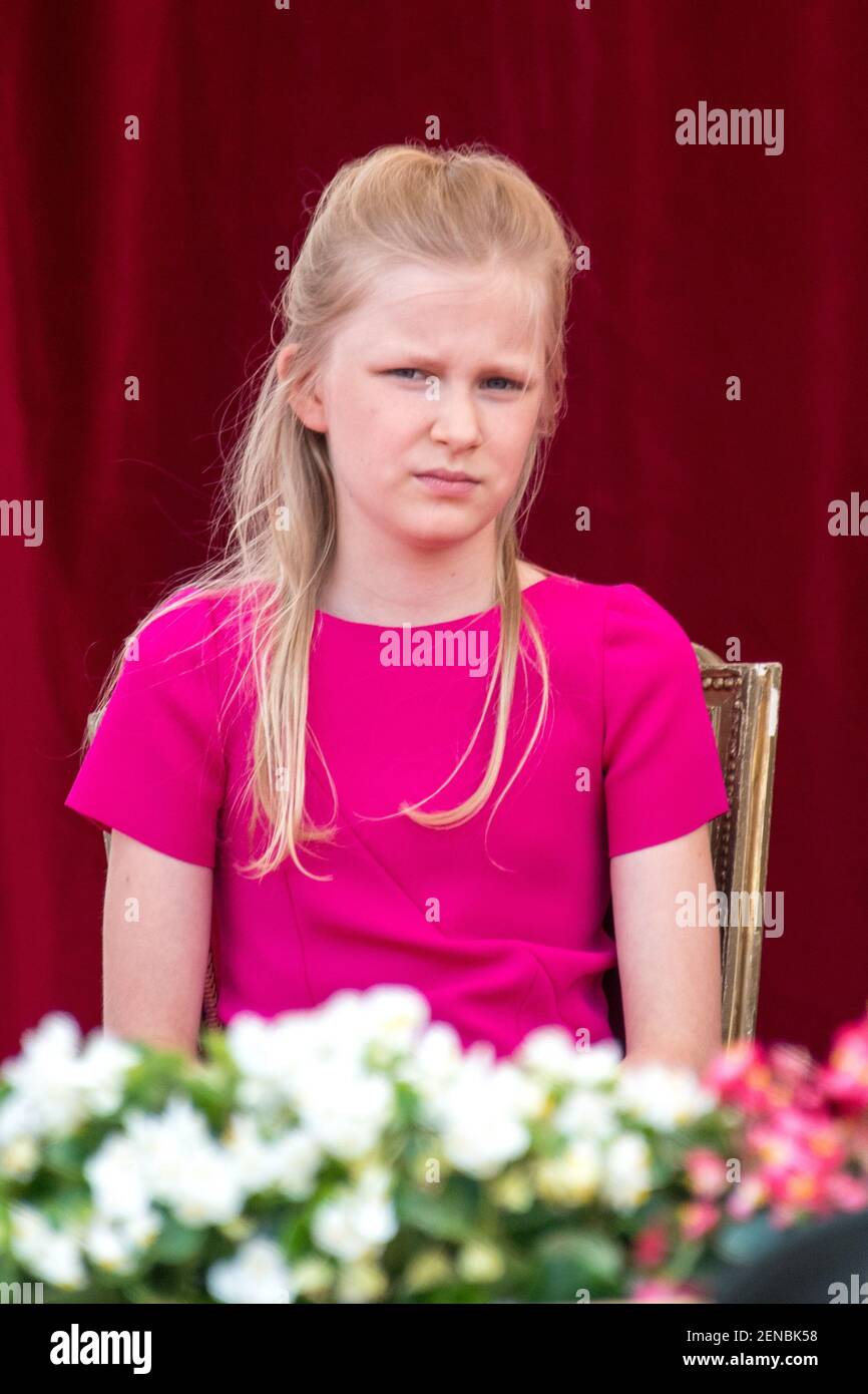Princess Eleonore attending Belgian National Day 2019 in Brussels ...