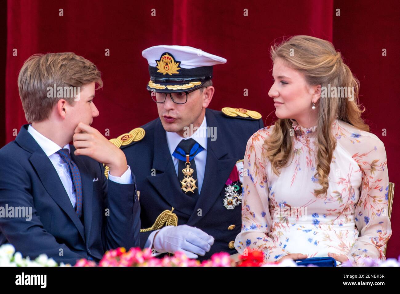 Princess Elisabeth and Prince Gabriel attending Belgian National Day ...