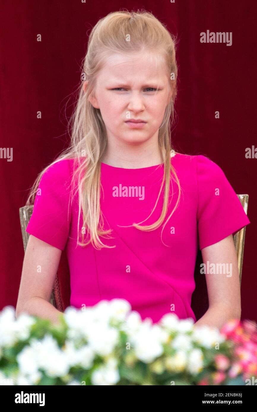 Princess Eleonore attending Belgian National Day 2019 in Brussels ...