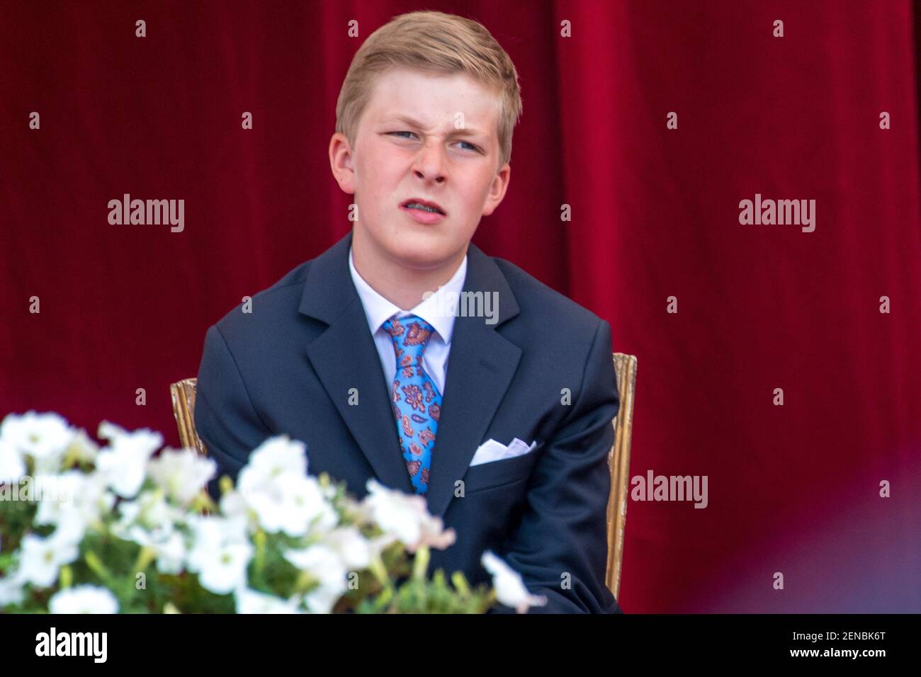 Prince Emmanuel attending Belgian National Day 2019 in Brussels ...