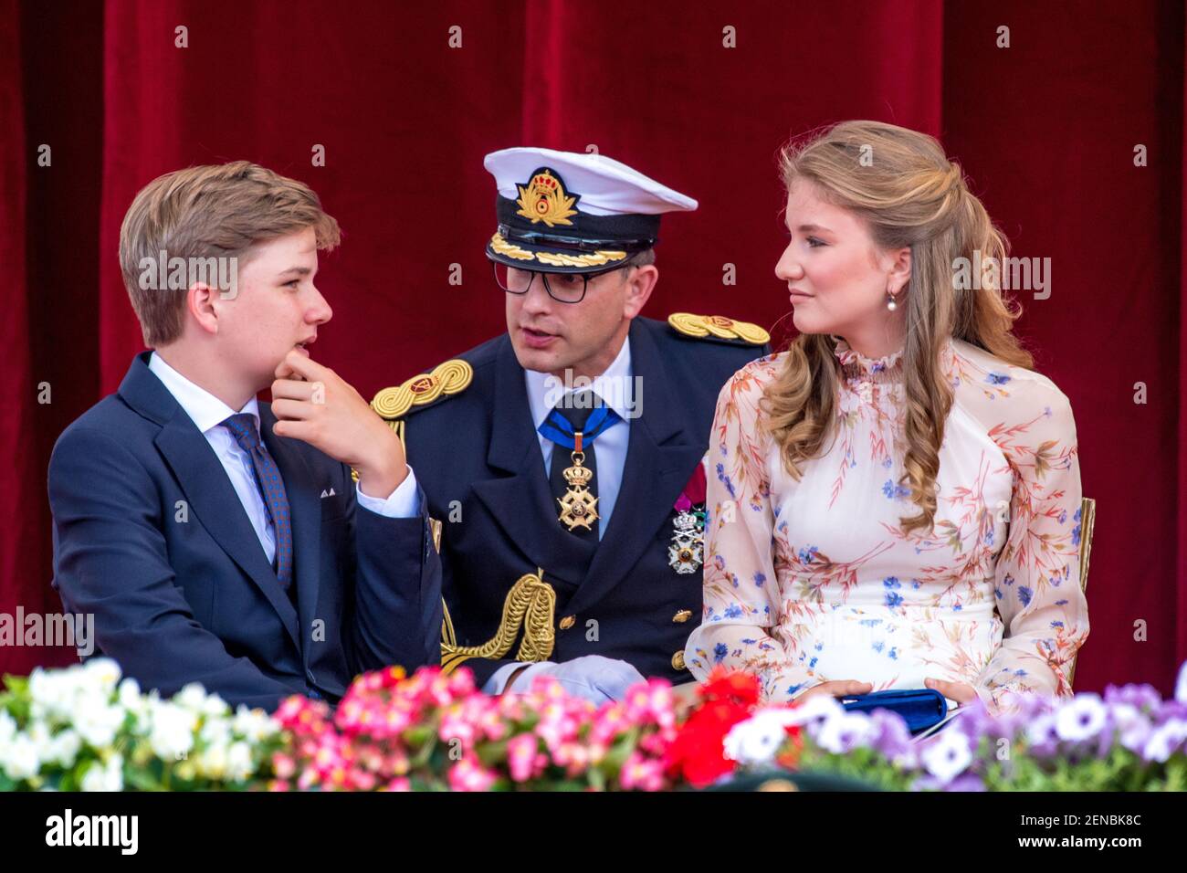 Princess Elisabeth and Prince Gabriel attending Belgian National Day ...