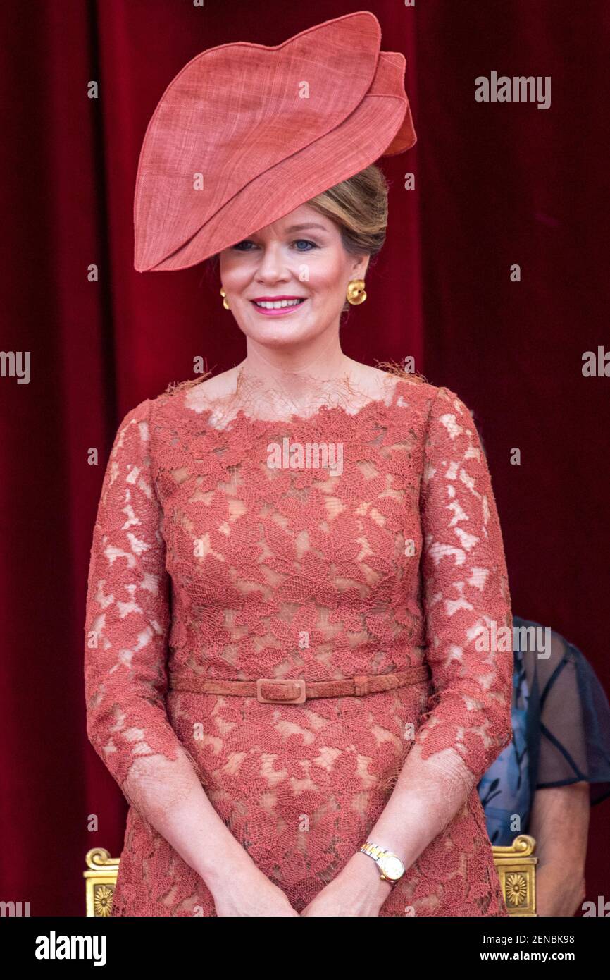 Queen Mathilde attending Belgian National Day 2019 in Brussels, Belgium ...