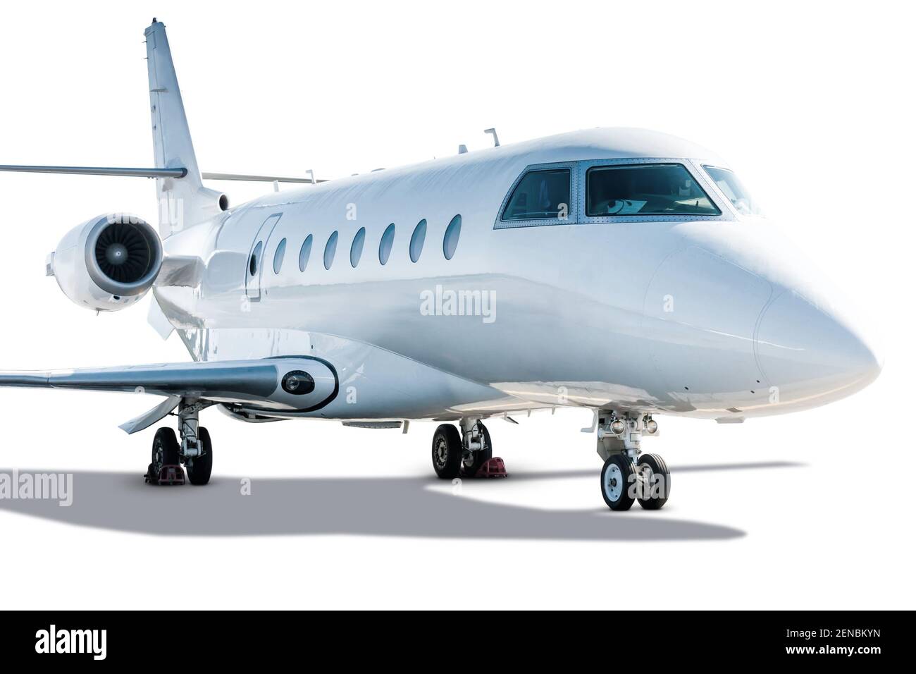 Modern corporate business jet isolated on white background Stock Photo ...