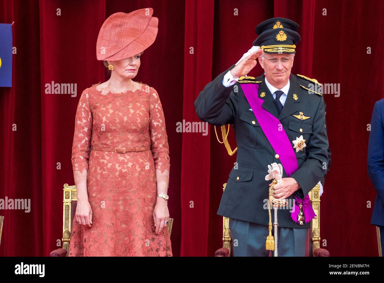 Queen Mathilde bored and yawning during the celebration of the Belgian ...